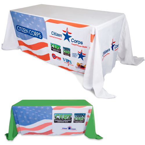 Custom Logo Table Cover | Company Logo Tablecloth